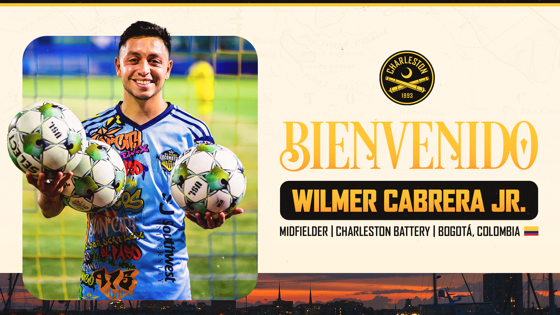 Charleston Battery Signs Colombian Forward Wilmer Cabrera Jr. - BVM Sports